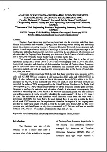 Analysis of Extension and Elevation of Dock Container Terminal (TPKS ...